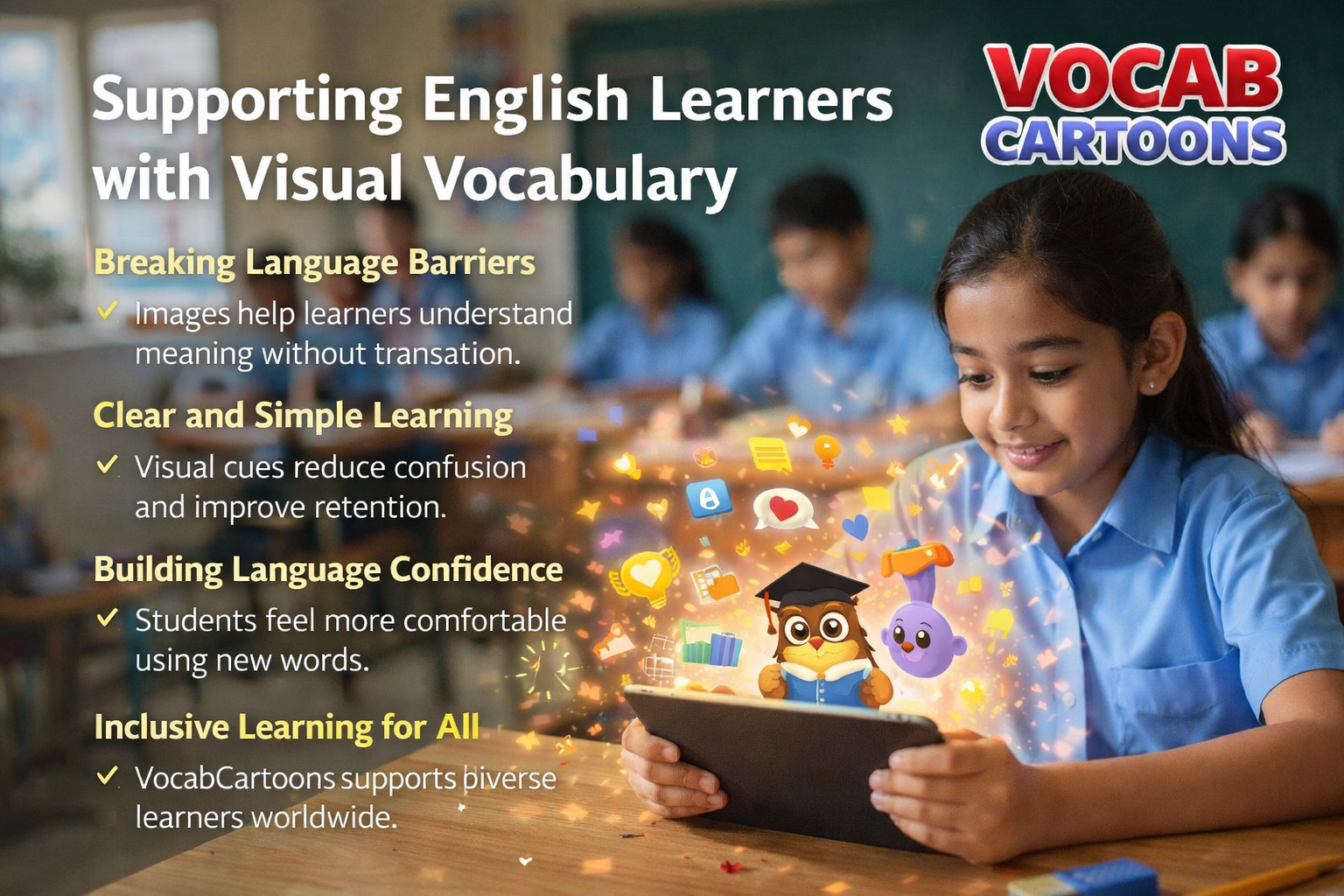 🌍 Supporting English Learners with Visual Vocabulary - VocabCartoons